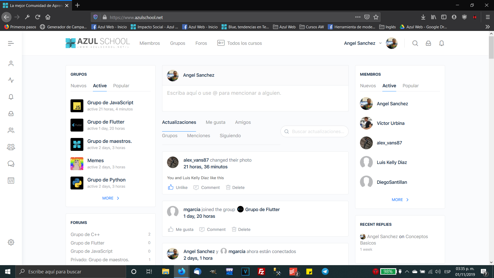 Azul School - Más que un simple sitio web de cursos.