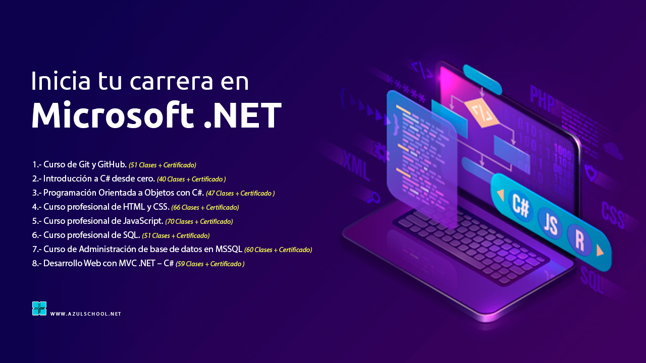 Inicia en el mundo de Microsoft .NET con estos cursos. - Azul School